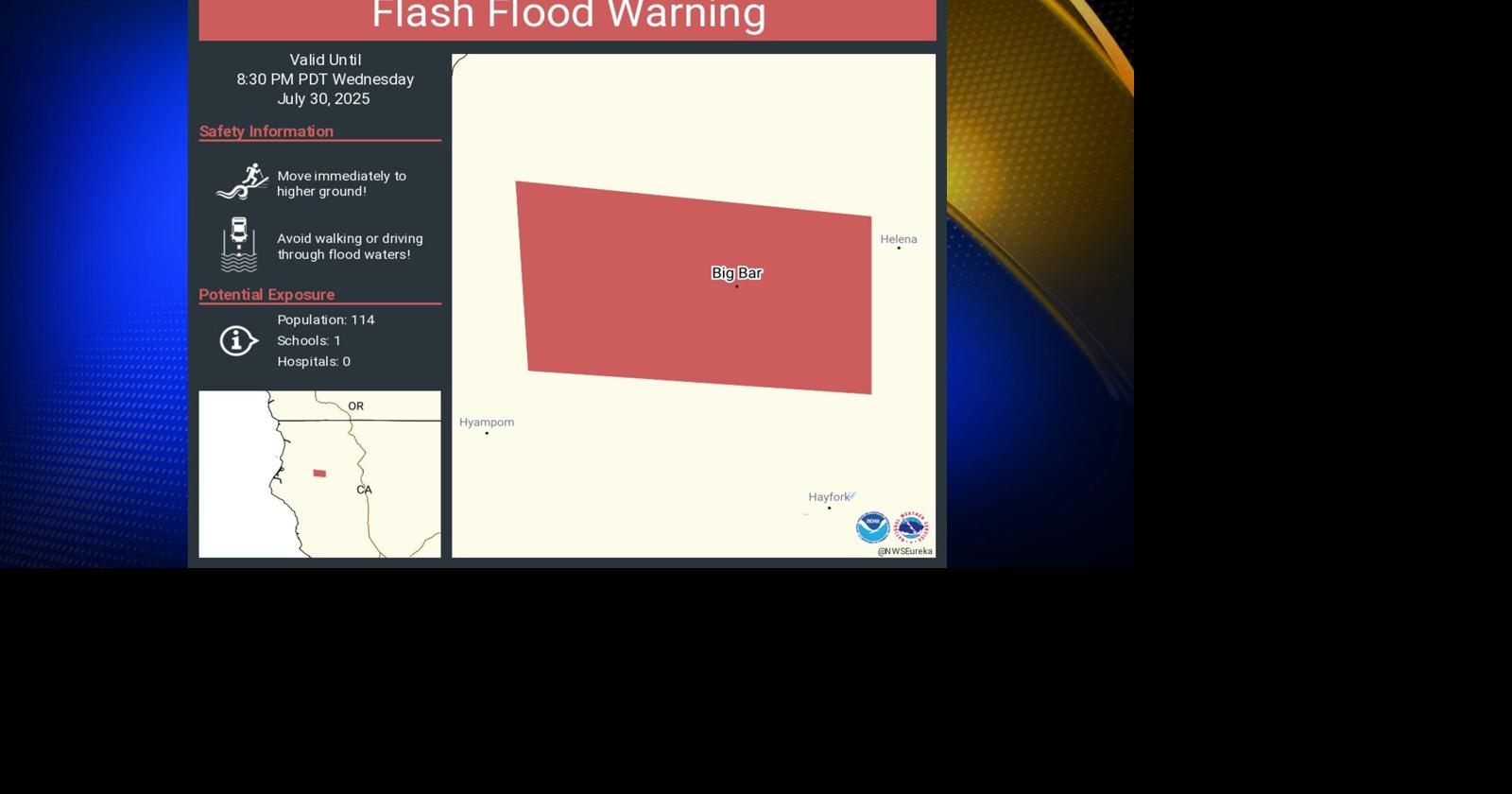 National Weather Service issues Flood Advisory, Flash Flood Warning for ...
