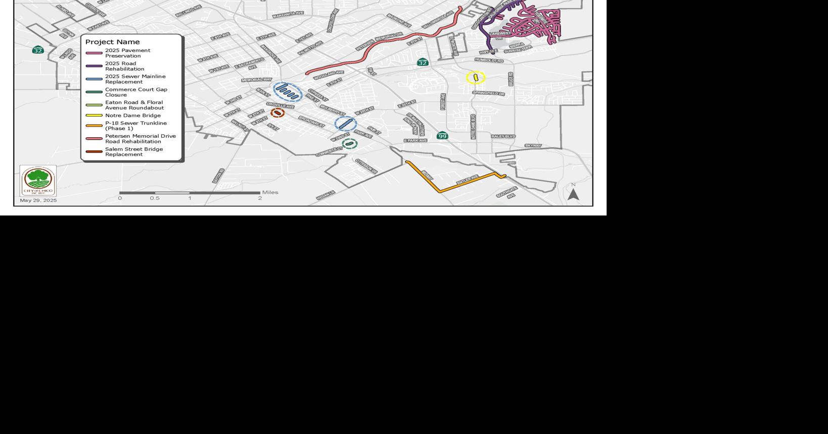 City of Chico announces upcoming projects for the 2025 construction ...
