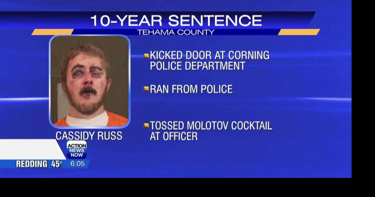 Man sentenced to 10 years for throwing firebomb at a Corning police ...