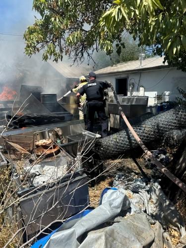 Firefighters in Corning contain spot fire in backyard | News ...