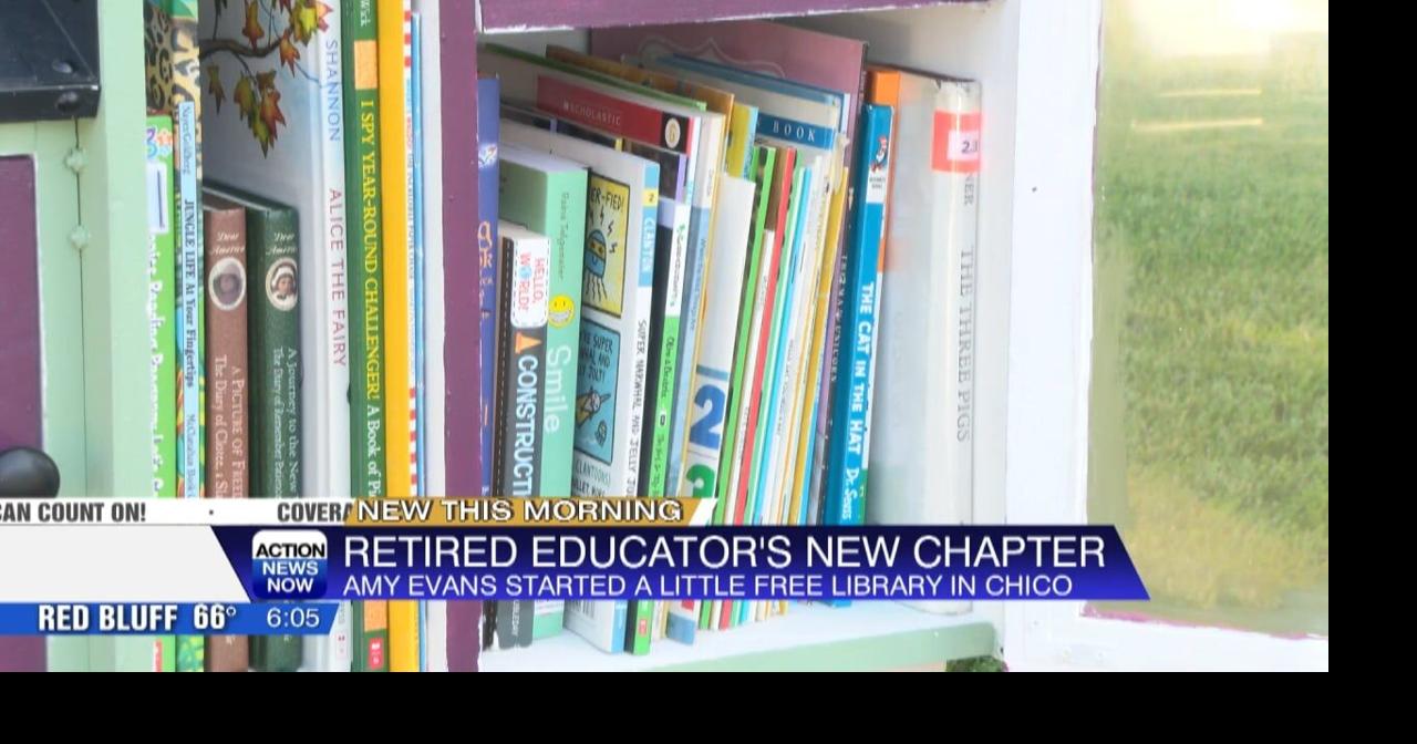 The little free library is called The Next Chapter: "My Busy Bookshelf ...