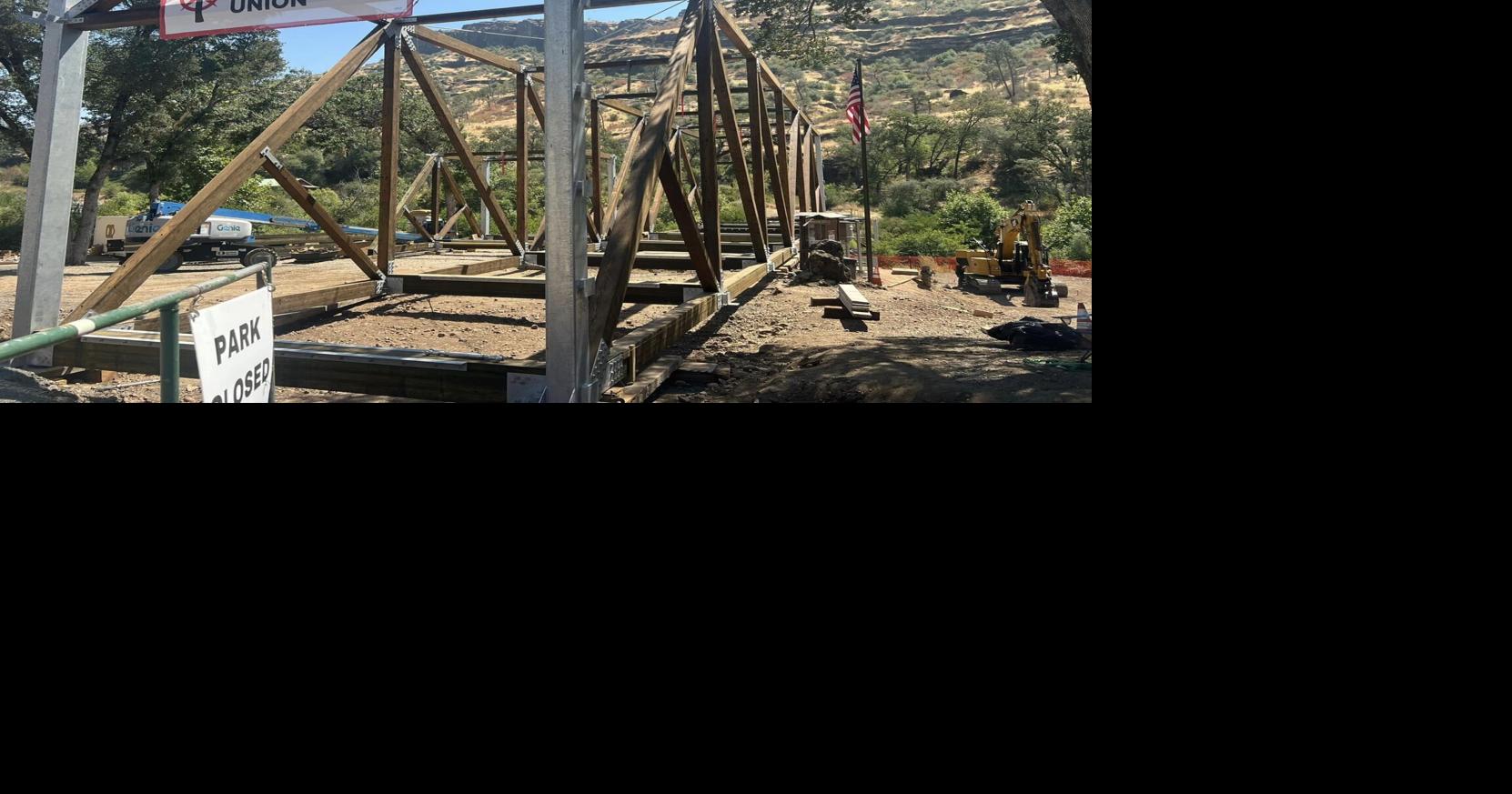 Completion of the new Honey Run Covered Bridge is on track for the end ...