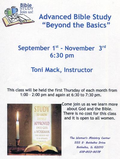 Advanced Bible Study: "Beyond the Basics" | | advantagenews.com