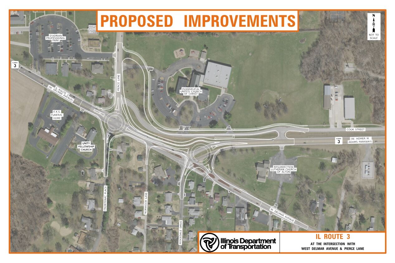 Prep work continues for Godfrey roundabouts | Local News ...