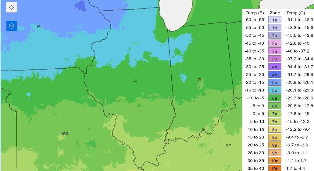 Map updates Illinois' plant hardiness zones | Local News ...