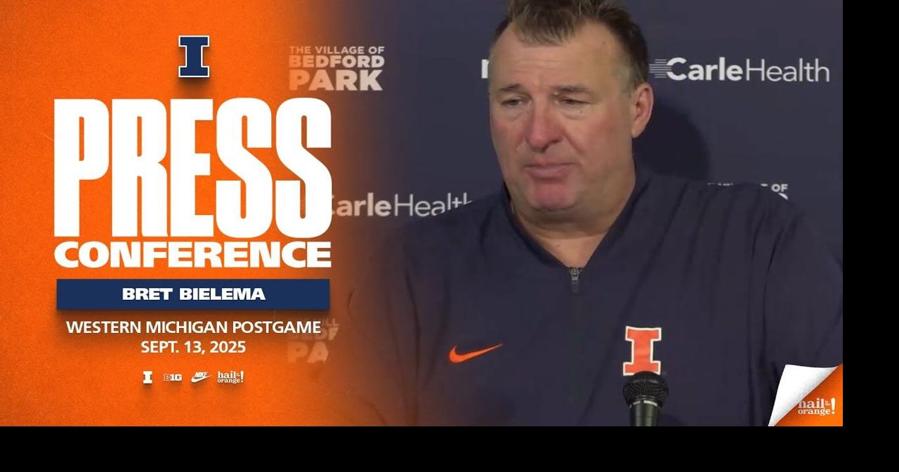 Illini Football | Head Coach Bret Bielema Postgame vs. Western Michigan ...