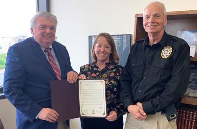Elik presents retirement resolution to Chief Deputy Coroner Roger Smith ...