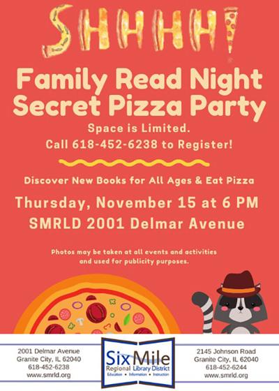 Family Read Night Secret Pizza Party | | advantagenews.com