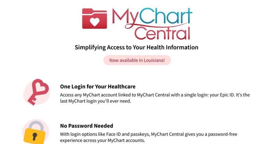 Louisiana Health Systems launch MyChart Central statewide, enabling a ...