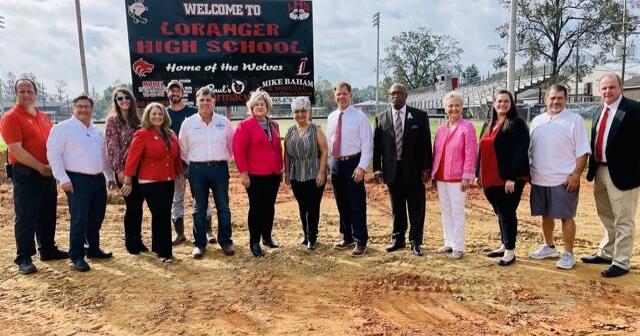 Officials celebrate ground breaking for new Loranger High Field House ...