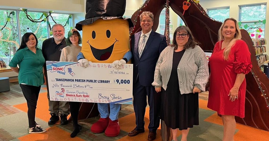 Pray Family Sonic Restaurants donate to Tangi Library's Summer Reading ...