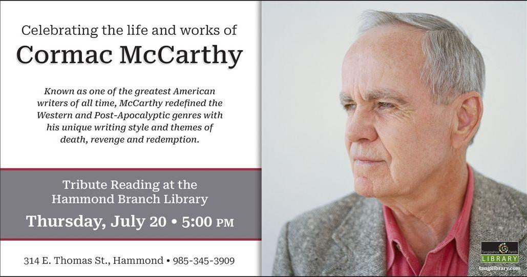 Local authors participate in library celebration of Cormac McCarthy on ...