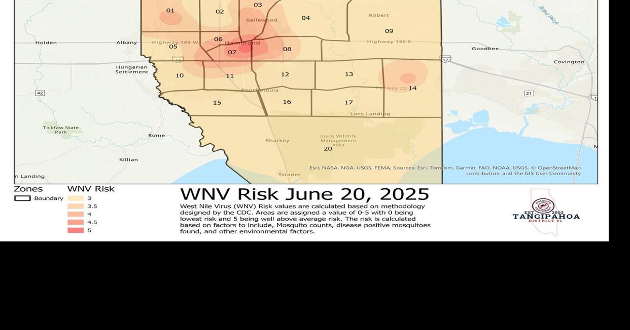Tangipahoa Mosquito Abatement reports seven new samples test positive ...