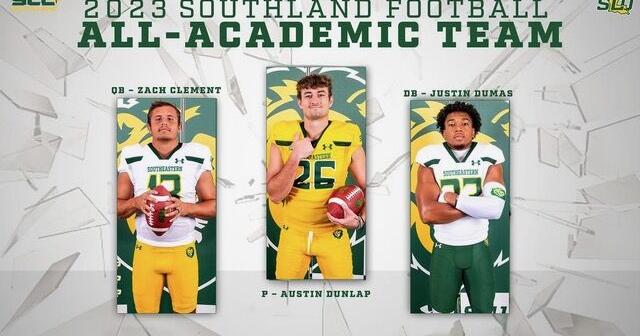 FOOTBALL: Dunlap named Southland Student-Athlete of the Year; three ...