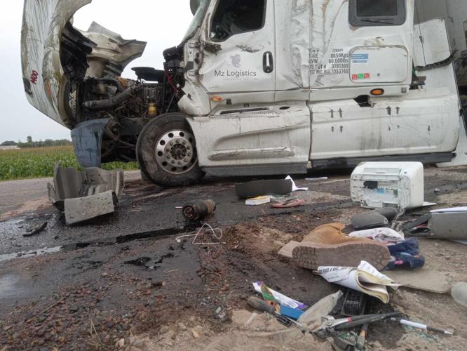 Highway 64 closed for several hours after semi tips over | News ...