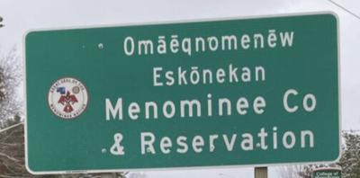 Dual language highway signs unveiled on Menominee Indian Reservation ...