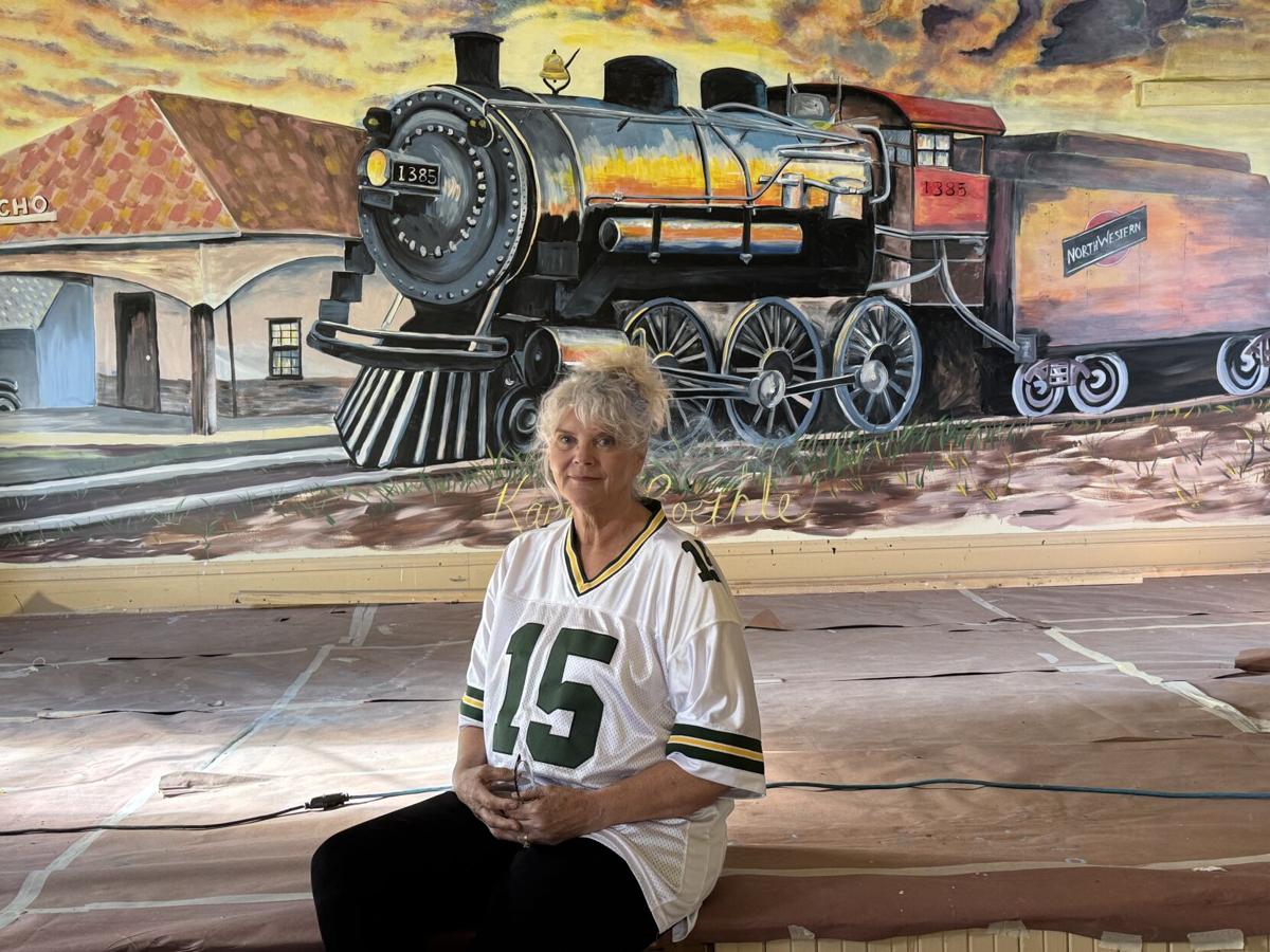 A train and a depot: Grange Hall mural completed in Elcho | Local News ...