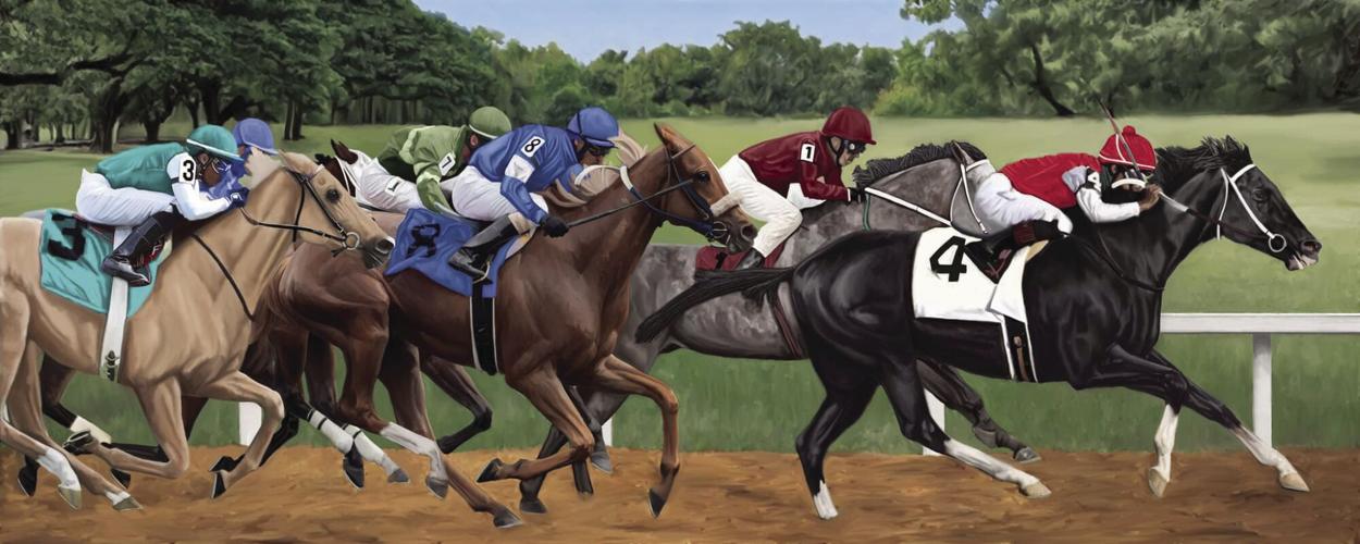 Artists charging ahead on horse racetrack mural | Local News ...