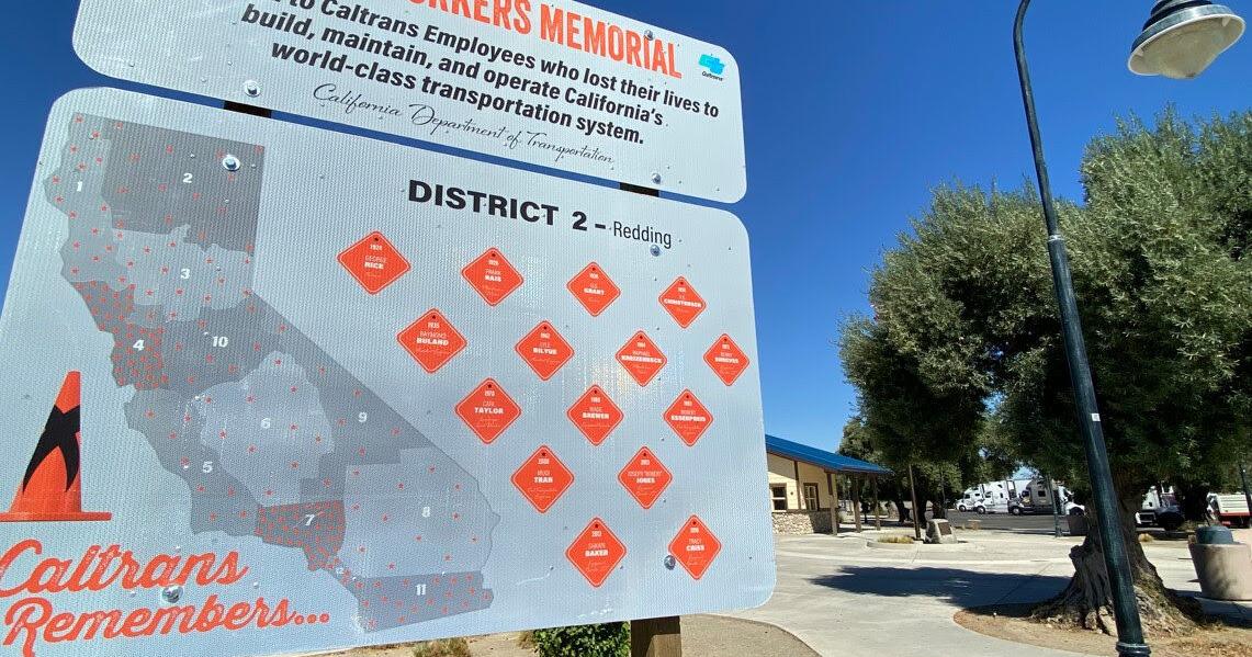 Memorial sign in Tehama County honors fallen Caltrans workers | Corning ...