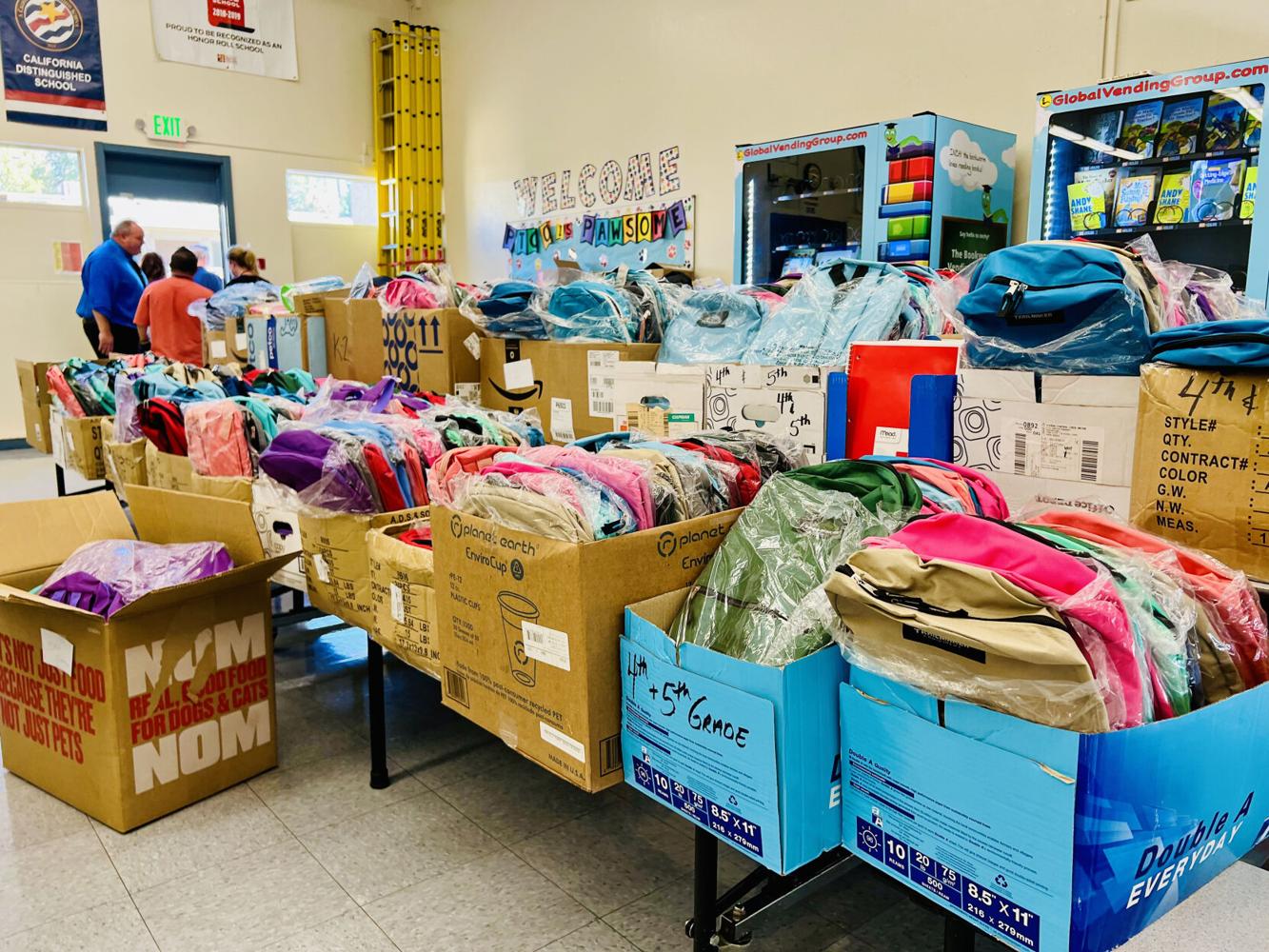 Elks Lodge donates over 500 backpacks to Mary Covillaud Elementary ...