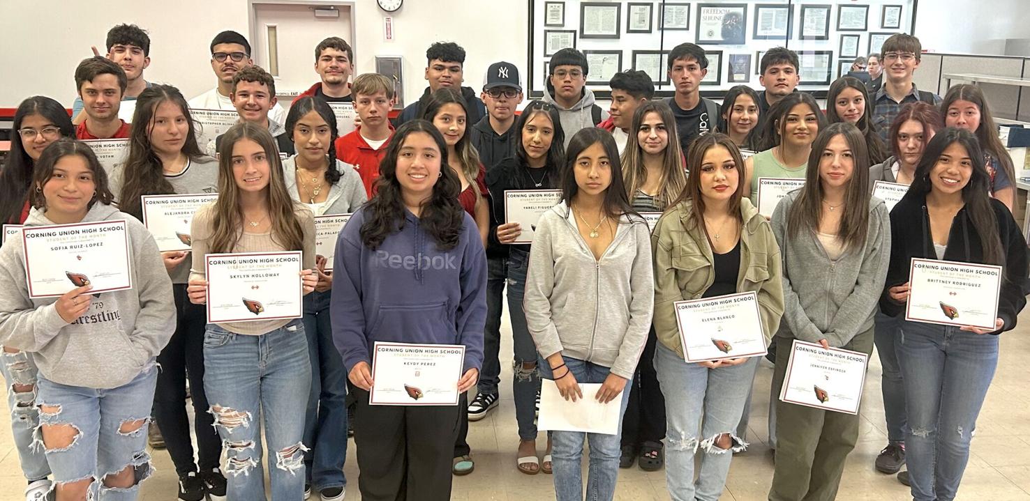 Corning High School recognizes students of the month | Corning Observer ...