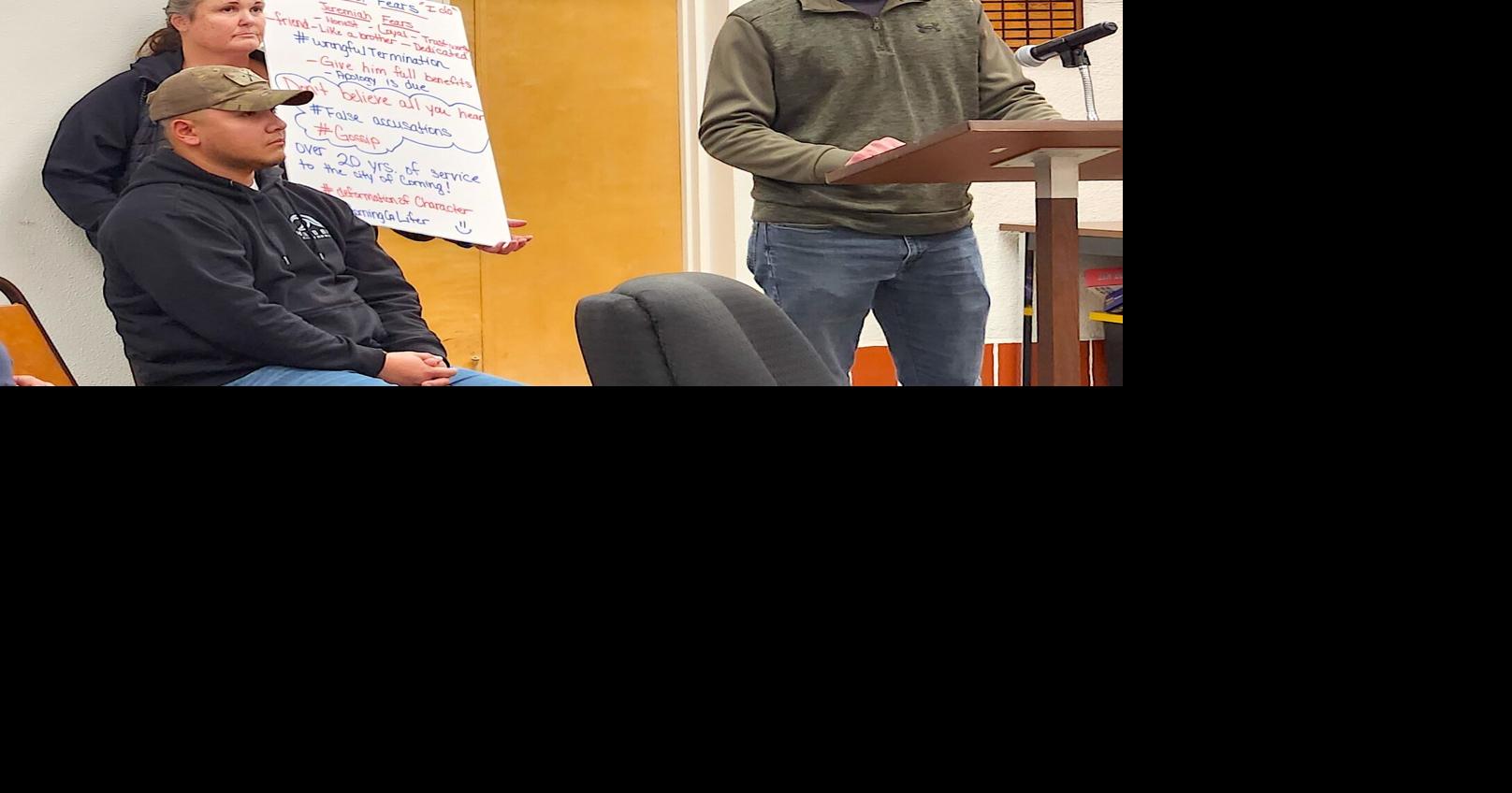 Corning residents publicly protest dismissal of former police chief ...