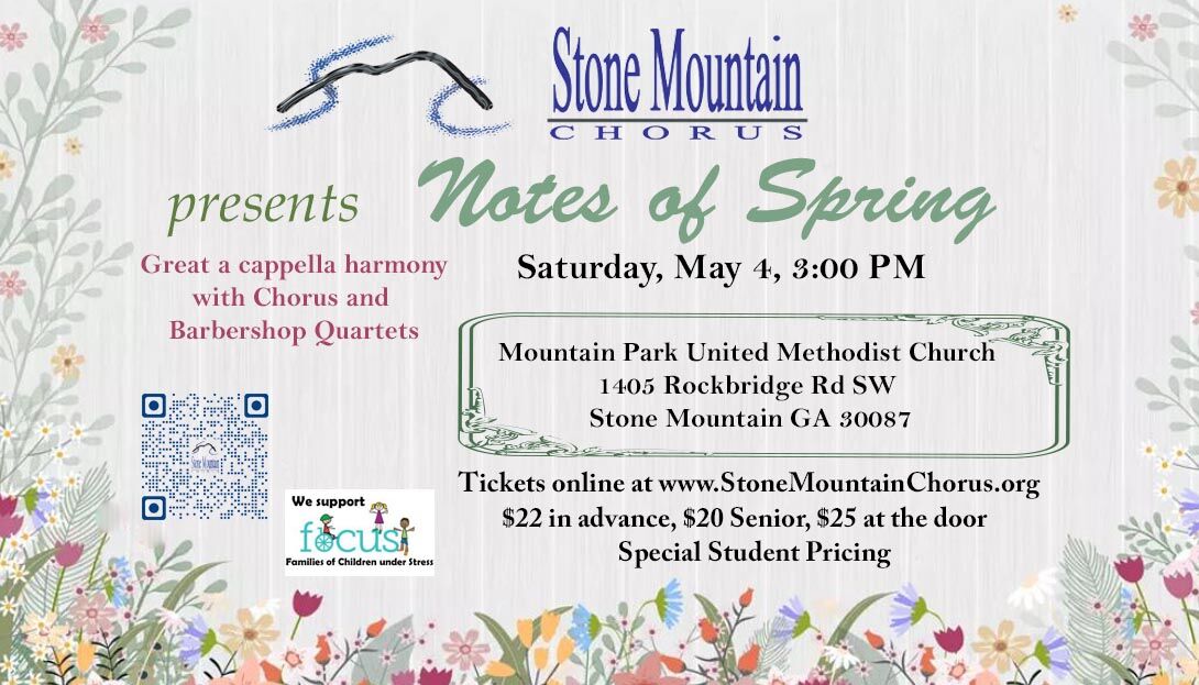 Stone Mountain Chorus - Notes of Spring! | Calendar | appenmedia.com