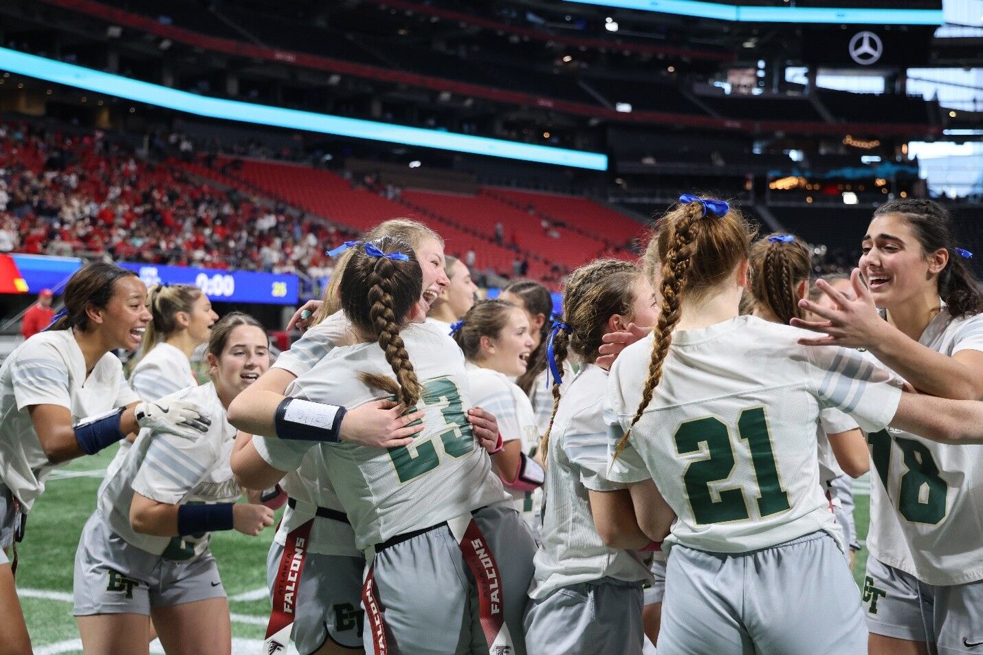 Blessed Trinity outlasts Milton to capture state flag football title ...