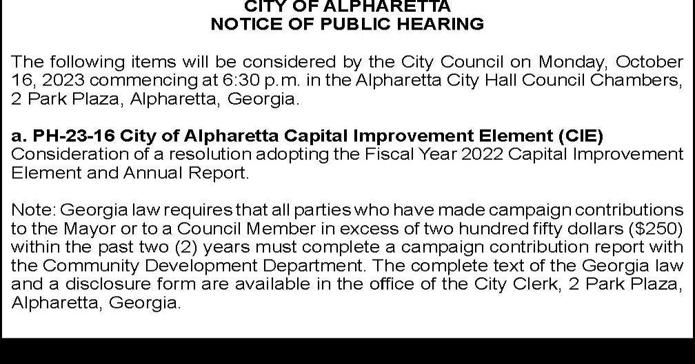 Notice of Public Hearing | Legal Notices | appenmedia.com