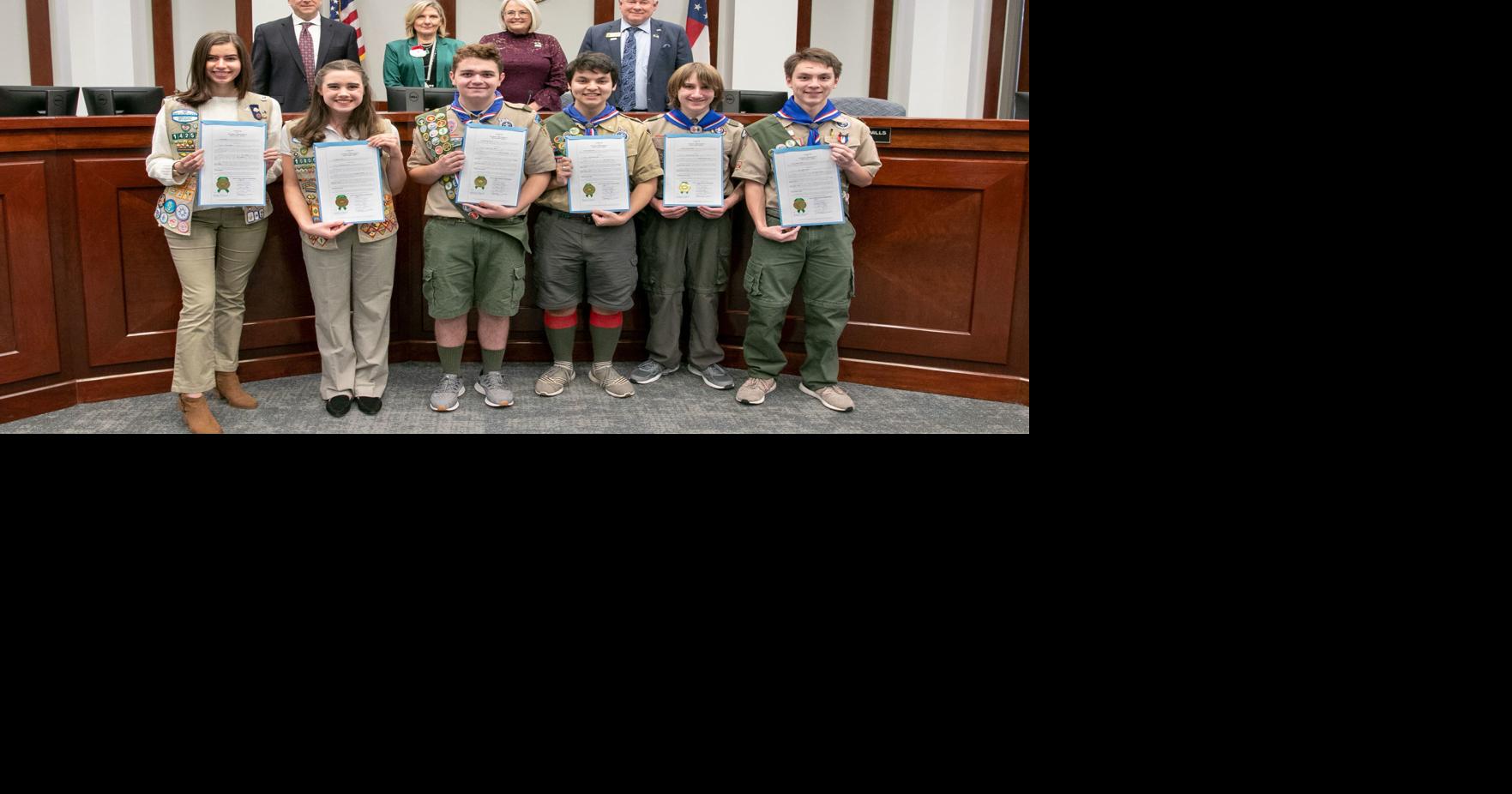 Forsyth County Commission honors local scouts | Forsyth News ...