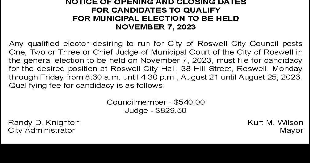 Notice Of Opening And Closing Dates | | appenmedia.com