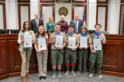 Forsyth County Commission honors local scouts | Forsyth News ...