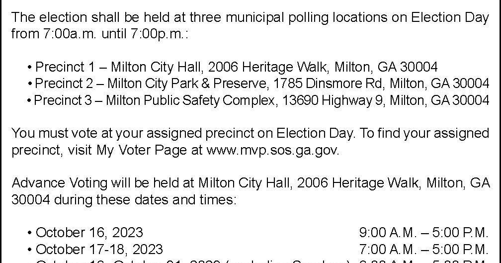 Notice of General Municipal Election | Legal Notices | appenmedia.com