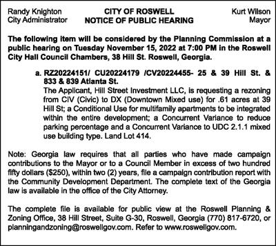 Notice of Public Hearing: Rezoning at 25 & 39 Hill Street | Legal ...