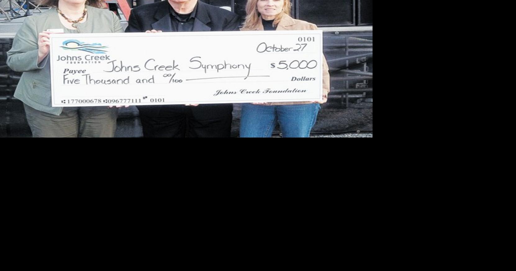 Johns Creek Foundation makes grant to symphony | Archives | appenmedia.com