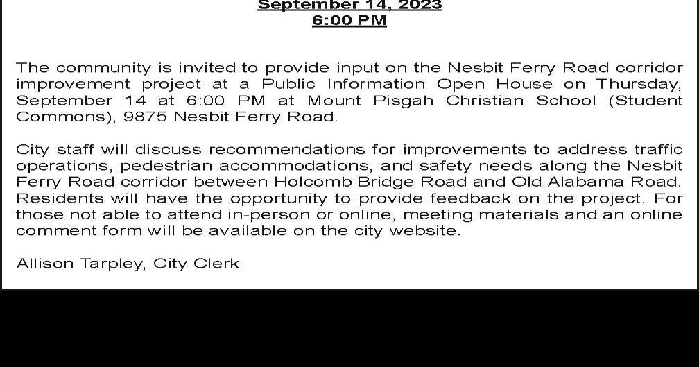 Public Information Open House | Legal Notices | appenmedia.com