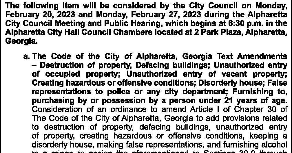 Notice of Consideration of City Code Amendments | Legal Notices ...