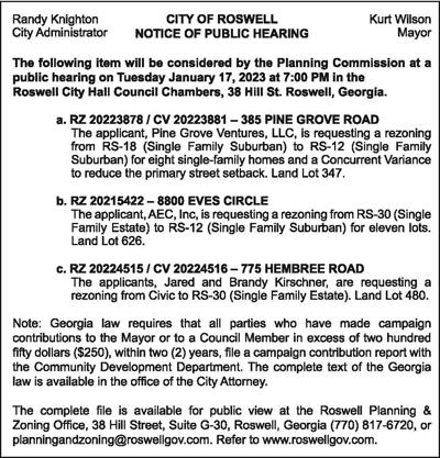 Notice of Public Hearing | Legal Notices | appenmedia.com