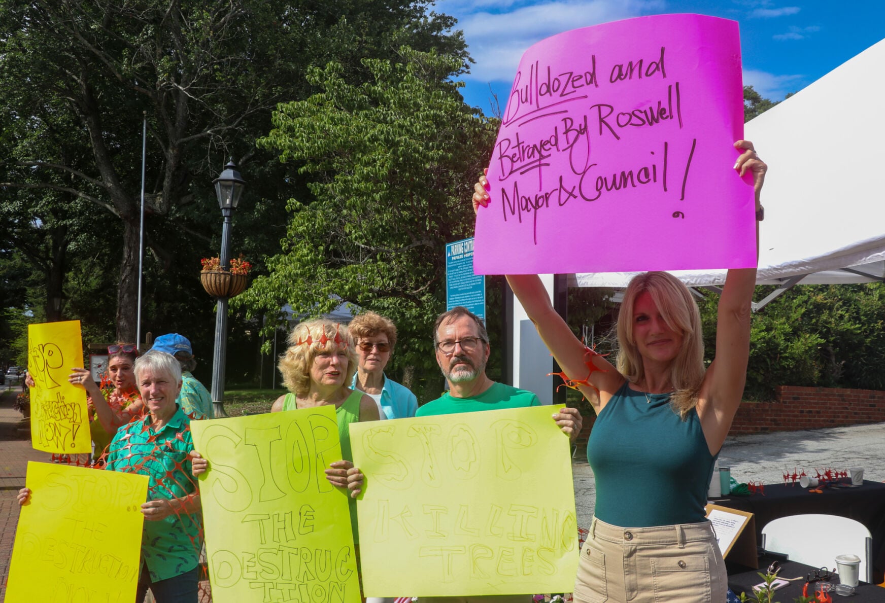 Roswell residents protest city’s plans for Mimosa Hall | Alpharetta and ...