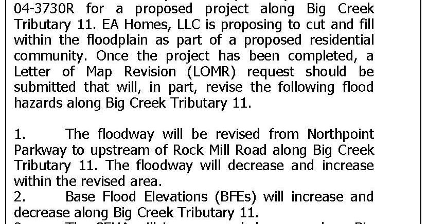 Conditional Letter of Map Revision (CLOMR) Case No. 22-04-3730R | Legal ...