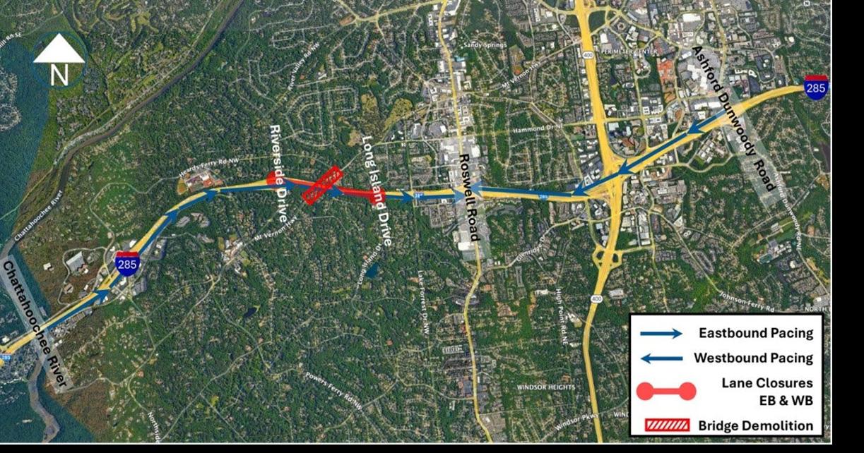 GDOT starts demolition of old Mt. Vernon Hwy bridge in Sandy Springs ...