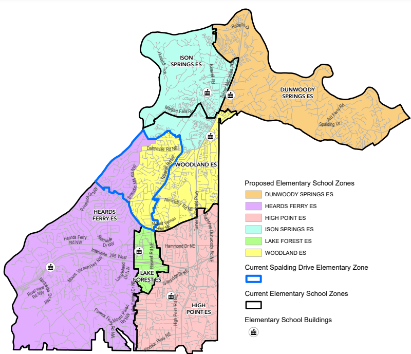 Final redistricting map shows closure of Spalding Drive Elementary ...