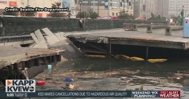 Pier 58 in Seattle partially collapses, two workers transported to ...