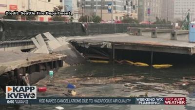 Pier 58 in Seattle partially collapses, two workers transported to ...
