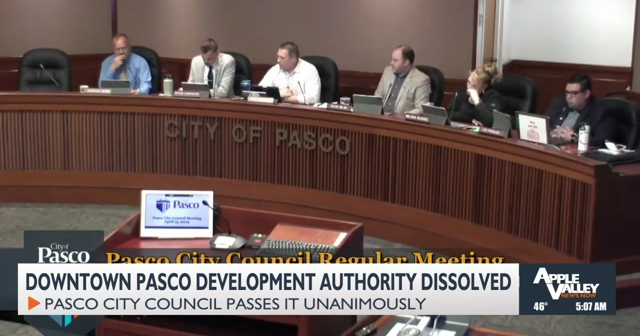Pasco City Council voted unanimously to dissolve Downtown Development ...