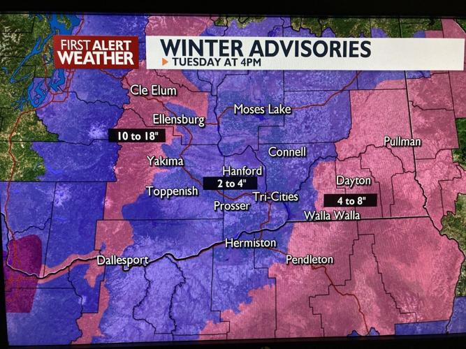 More snow Sunday night: 2-4 inches for Yakima & Tri-Cities, 4-8 inches ...