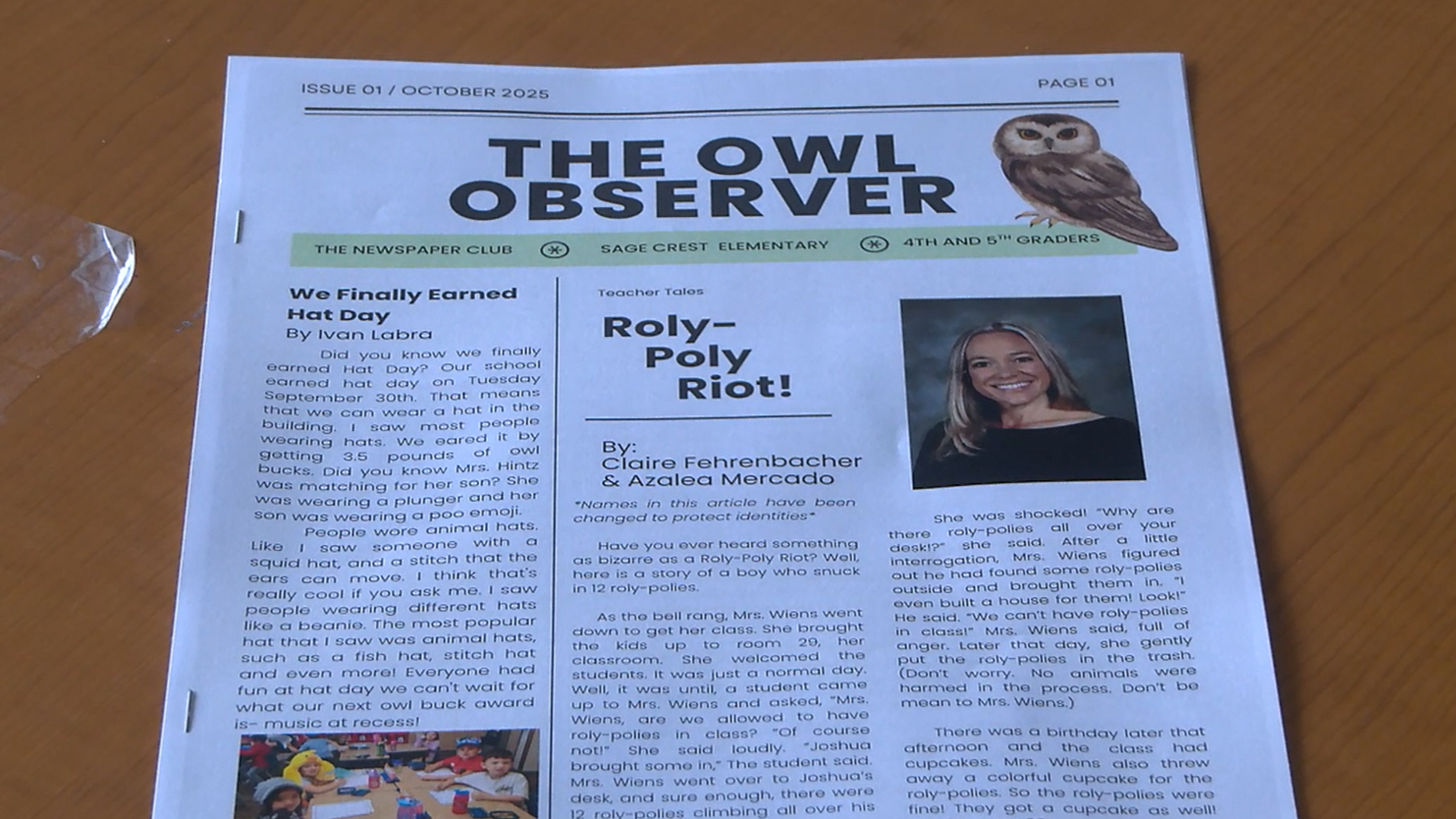 Sage Crest Elementary preparing journalists of the future with 'Owl ...
