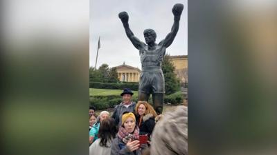 Sylvester Stallone makes surprise appearance at ‘Rocky’ statue ...