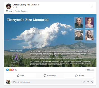 Officials remember Thirtymile Fire victims on 20th anniversary | Local ...