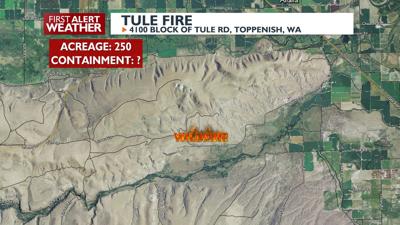 New Tule Fire, 250 acres, burning in Toppenish | News ...